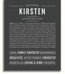 Kirsten Personalized Name Meaning Art Prints – Name Stories