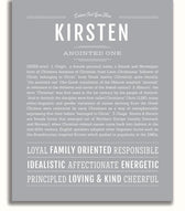 Kirsten | Name Art Print – Name Stories