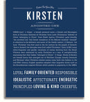 Kirsten | Name Art Print – Name Stories