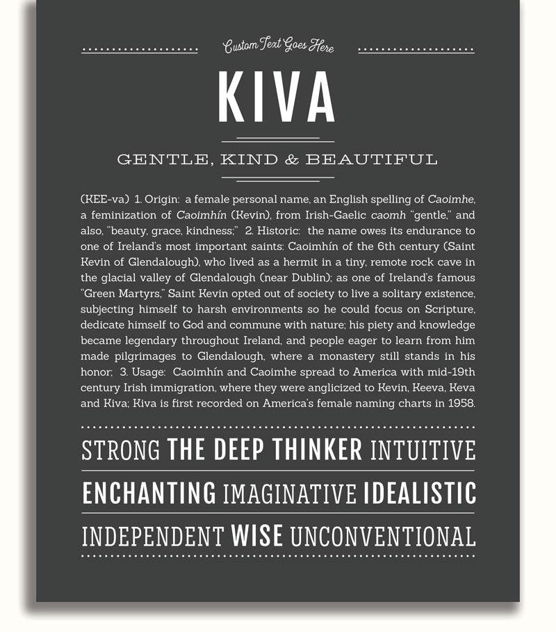 Kiva | Name Art Print – Name Stories