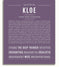 Kloe | Name Art Print – Name Stories