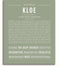 Kloe | Name Art Print – Name Stories