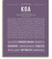 Koa | Name Art Print – Name Stories