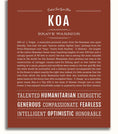 Koa | Name Art Print – Name Stories