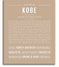 Kobe | Name Art Print – Name Stories