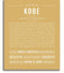 Kobe | Name Art Print – Name Stories