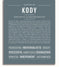 Kody | Name Art Print – Name Stories