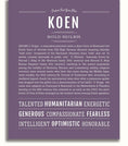 Koen | Name Art Print – Name Stories