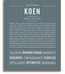 Koen | Name Art Print – Name Stories