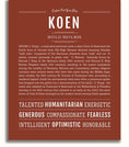 Koen | Name Art Print – Name Stories