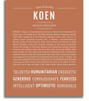 Koen | Name Art Print – Name Stories