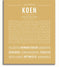 Koen | Name Art Print – Name Stories