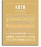 Koen | Name Art Print – Name Stories
