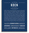 Koen | Name Art Print – Name Stories