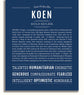 Koen | Name Art Print – Name Stories