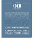 Koen | Name Art Print – Name Stories