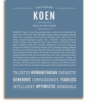 Koen | Name Art Print – Name Stories
