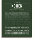 Kohen | Name Art Print – Name Stories