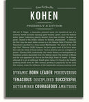 Kohen | Name Art Print – Name Stories