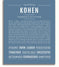 Kohen | Name Art Print – Name Stories