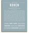 Kohen | Name Art Print – Name Stories