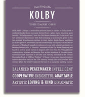 Kolby (male) | Name Art Print – Name Stories