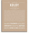 Kolby (male) | Name Art Print – Name Stories