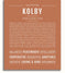 Kolby Personalized Name Meaning Art Prints – Name Stories