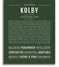 Kolby (male) | Name Art Print – Name Stories