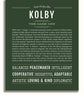 Kolby (male) | Name Art Print – Name Stories