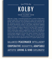 Kolby (male) | Name Art Print – Name Stories