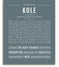 Kole | Name Art Print - Personalized Custom Gifts – Name Stories