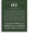 Kole | Name Art Print – Name Stories