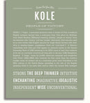 Kole | Name Art Print – Name Stories