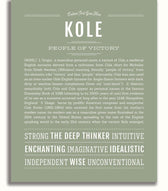 Kole | Name Art Print – Name Stories
