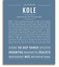 Kole | Name Art Print – Name Stories