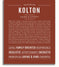 Kolton | Name Art Print – Name Stories