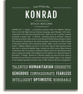Konrad Personalized Name Meaning Art Prints – Name Stories