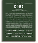 Kora | Name Art Print – Name Stories