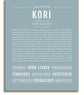 Kori | Name Art Print – Name Stories