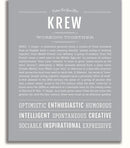Krew | Name Art Print – Name Stories