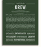 Krew | Name Art Print – Name Stories