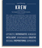 Krew | Name Art Print – Name Stories