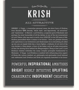 Krish | Name Art Print – Name Stories