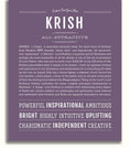 Krish | Name Art Print – Name Stories