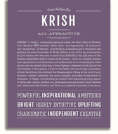 Krish | Name Art Print – Name Stories