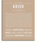 Krish | Name Art Print – Name Stories