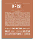 Krish | Name Art Print – Name Stories