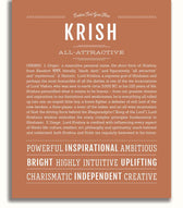 Krish | Name Art Print – Name Stories