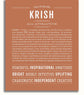 Krish | Name Art Print – Name Stories